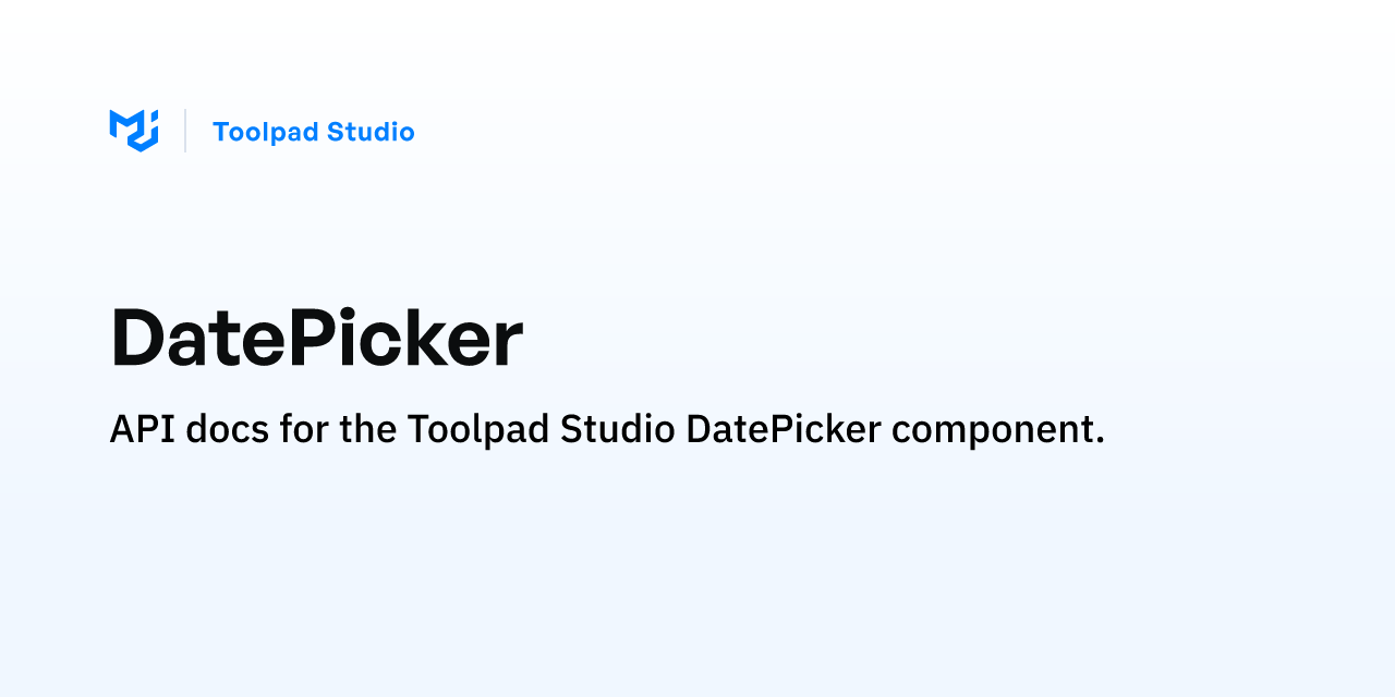 DatePicker - Toolpad Studio