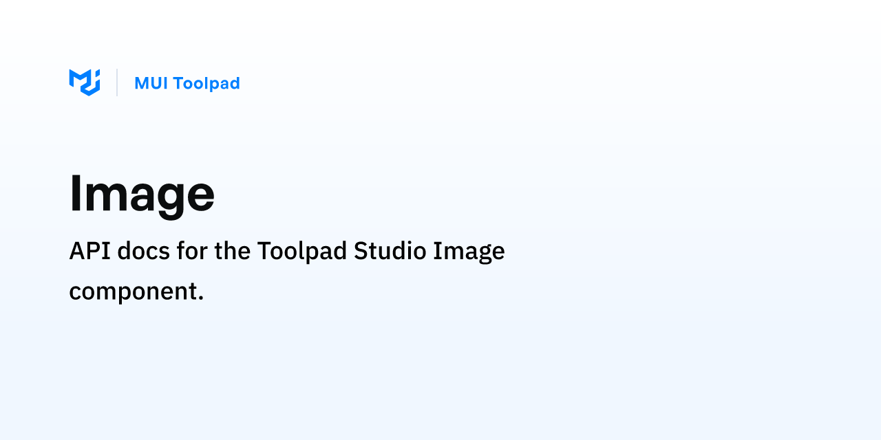 Image - MUI Toolpad