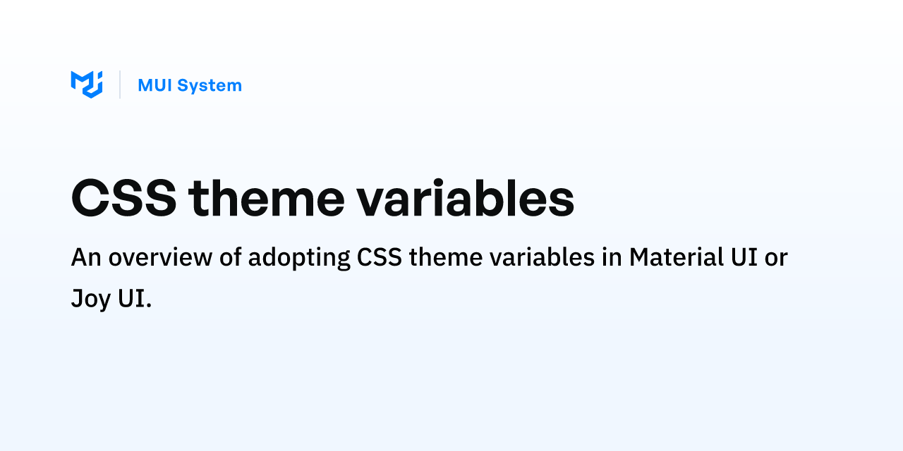 Css Theme Variables Mui System