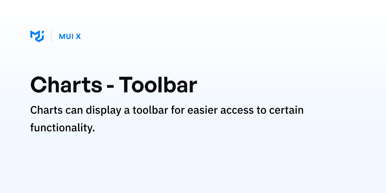 Charts - Toolbar - MUI X