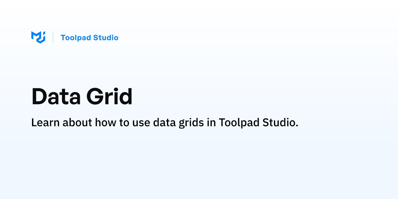 Data Grid - Toolpad Studio