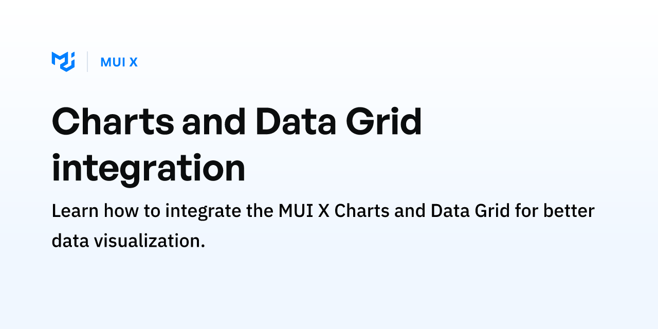 Charts and Data Grid integration - MUI X