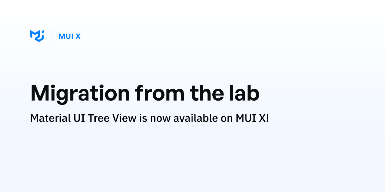 Migration from the lab - MUI X