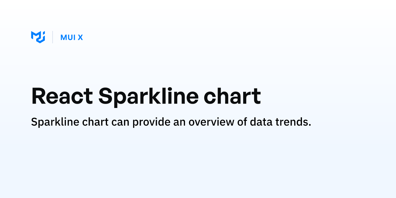 React Sparkline chart - MUI X