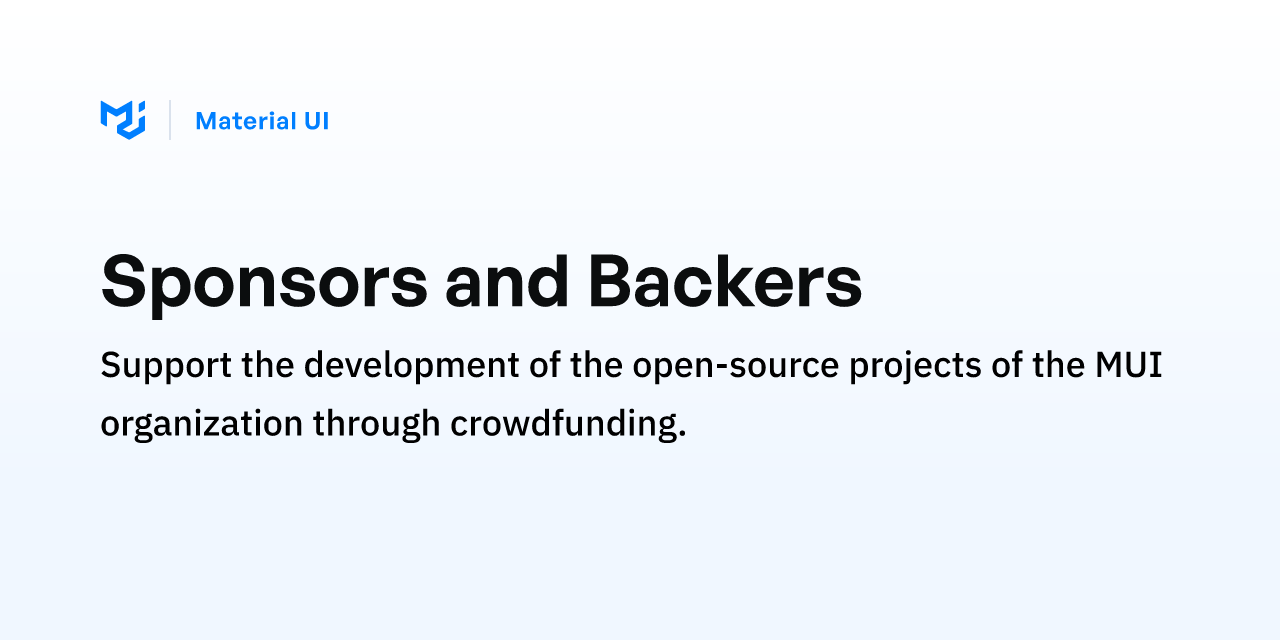 Sponsors and Backers - Material UI