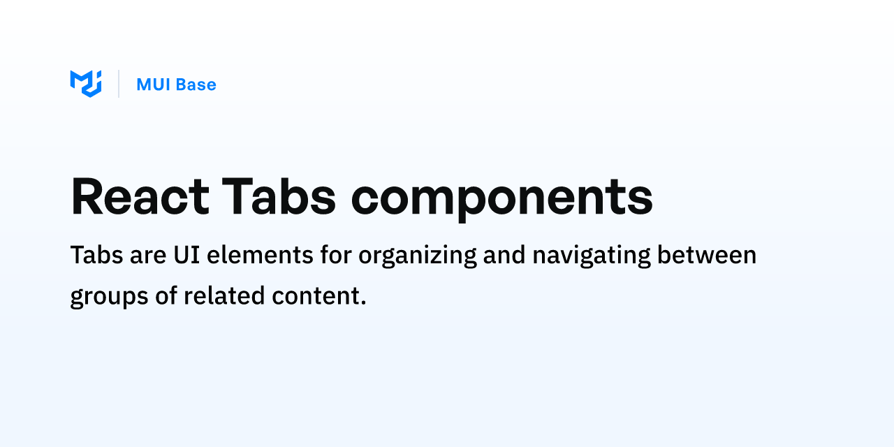 React Tabs components - MUI Base
