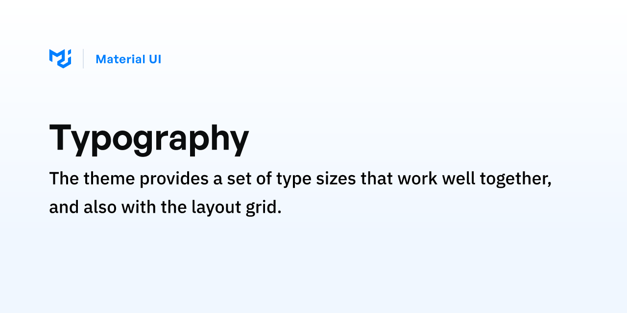 Typography - Material UI