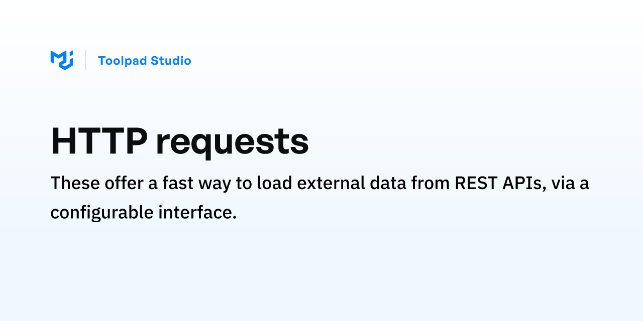 HTTP requests - Toolpad Studio