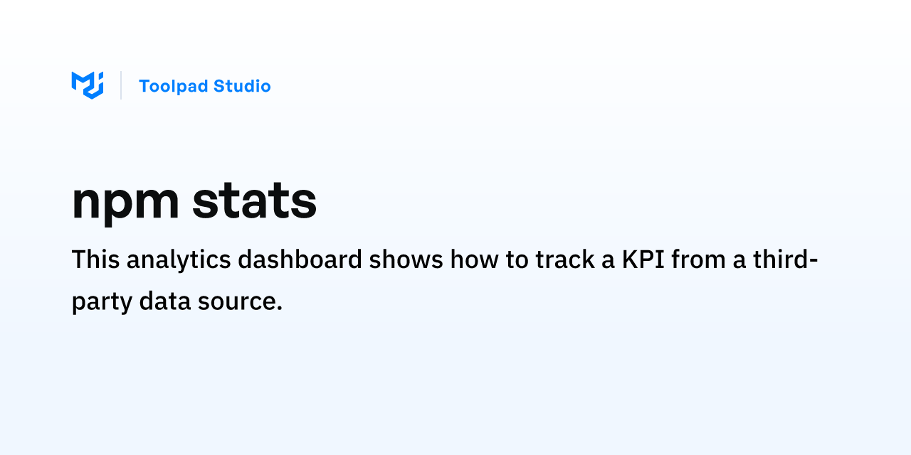npm stats - Toolpad Studio