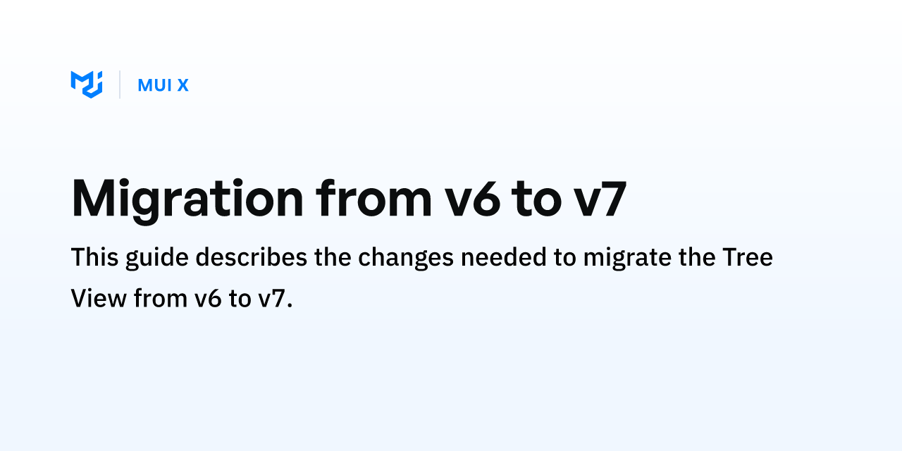 Migration from v6 to v7 - MUI X