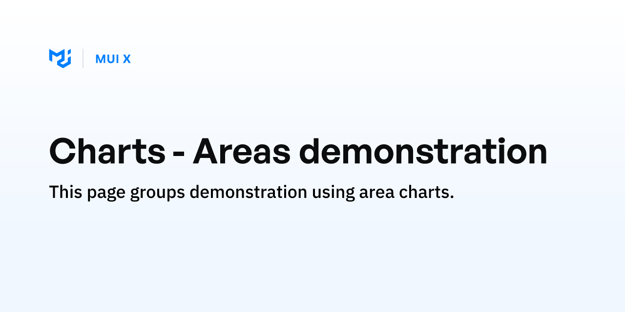 Charts Areas Demonstration Mui X
