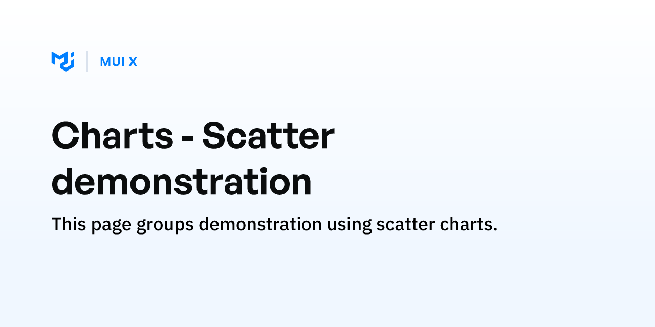 Charts - Scatter demonstration - MUI X