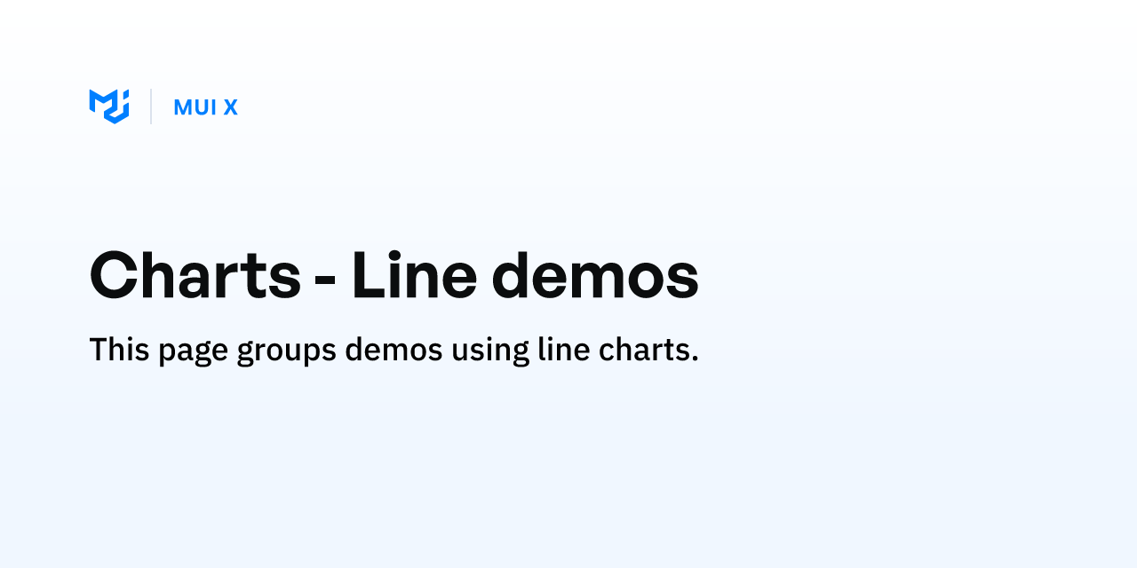 Charts - Line demos - MUI X