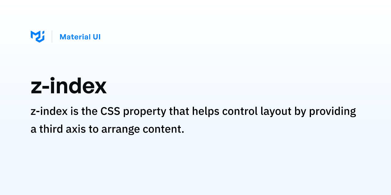 z-index - Material UI