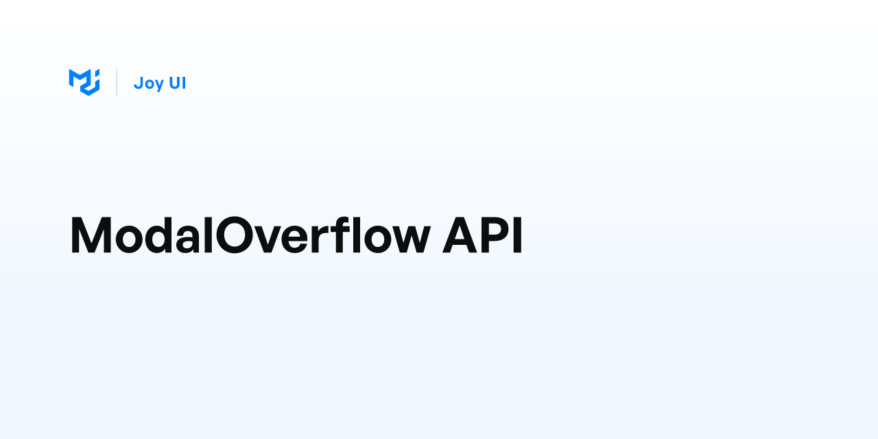 Modaloverflow Api Joy Ui