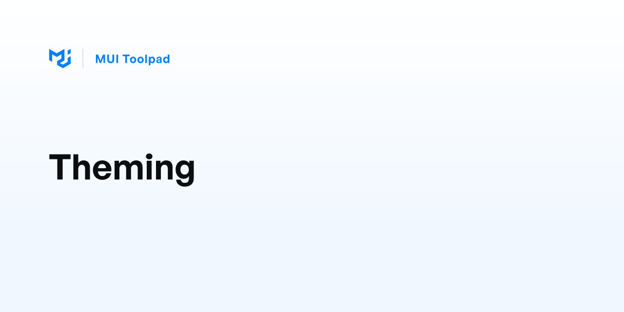 Theming Mui Toolpad