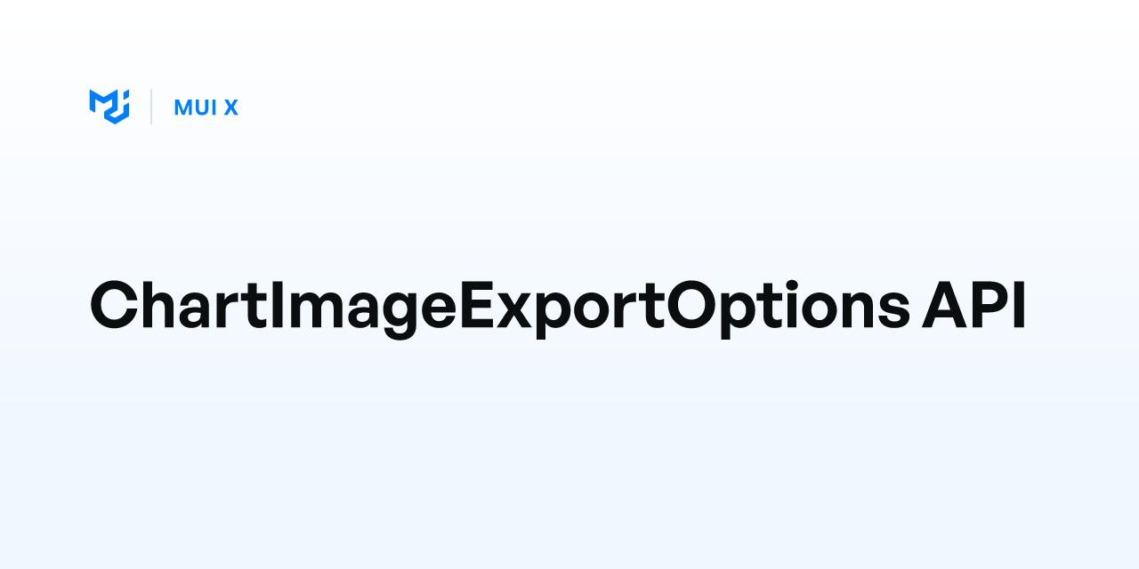 ChartImageExportOptions API - MUI X