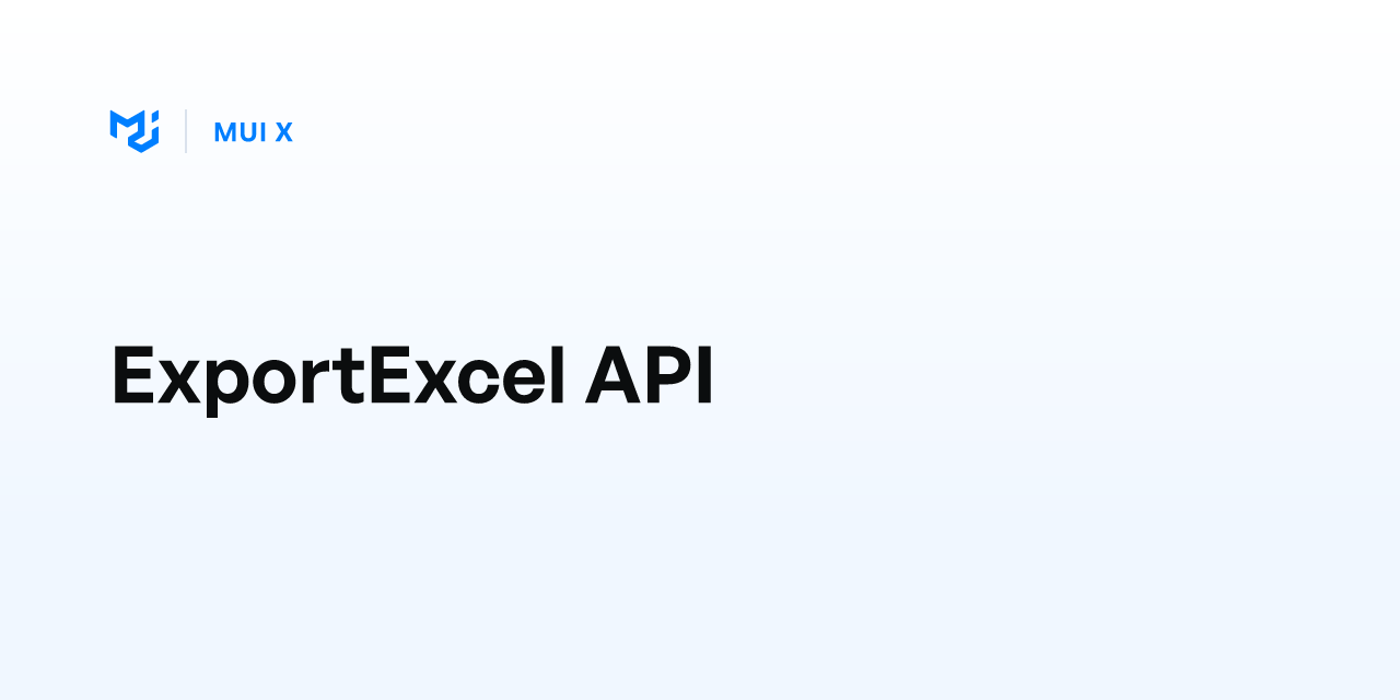 Exportexcel Api Mui X