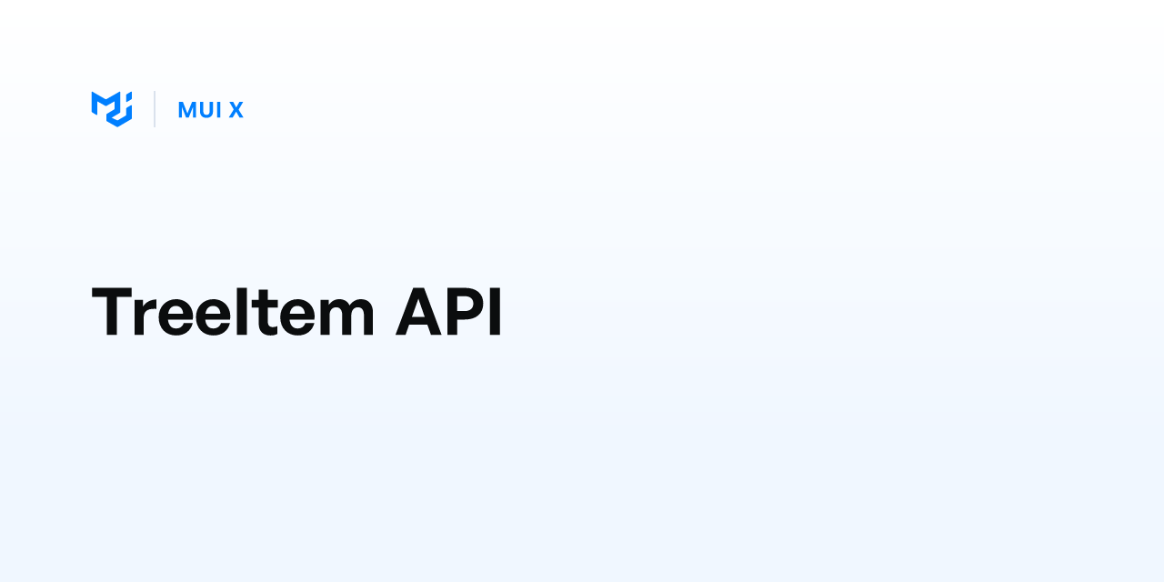 Treeitem Api Mui X