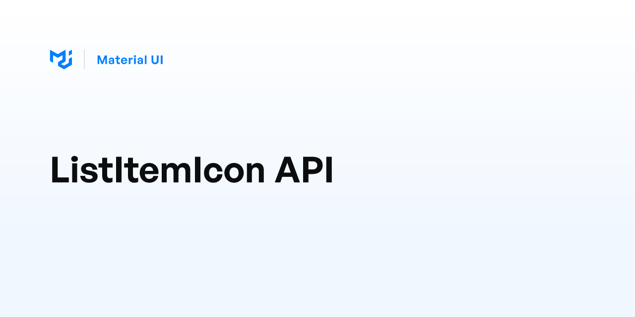 Listitemicon Api Material Ui