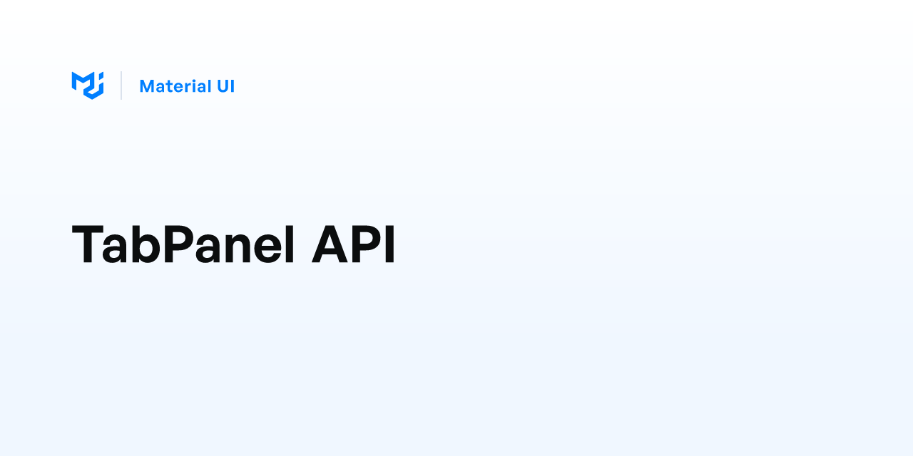 TabPanel API - Material UI