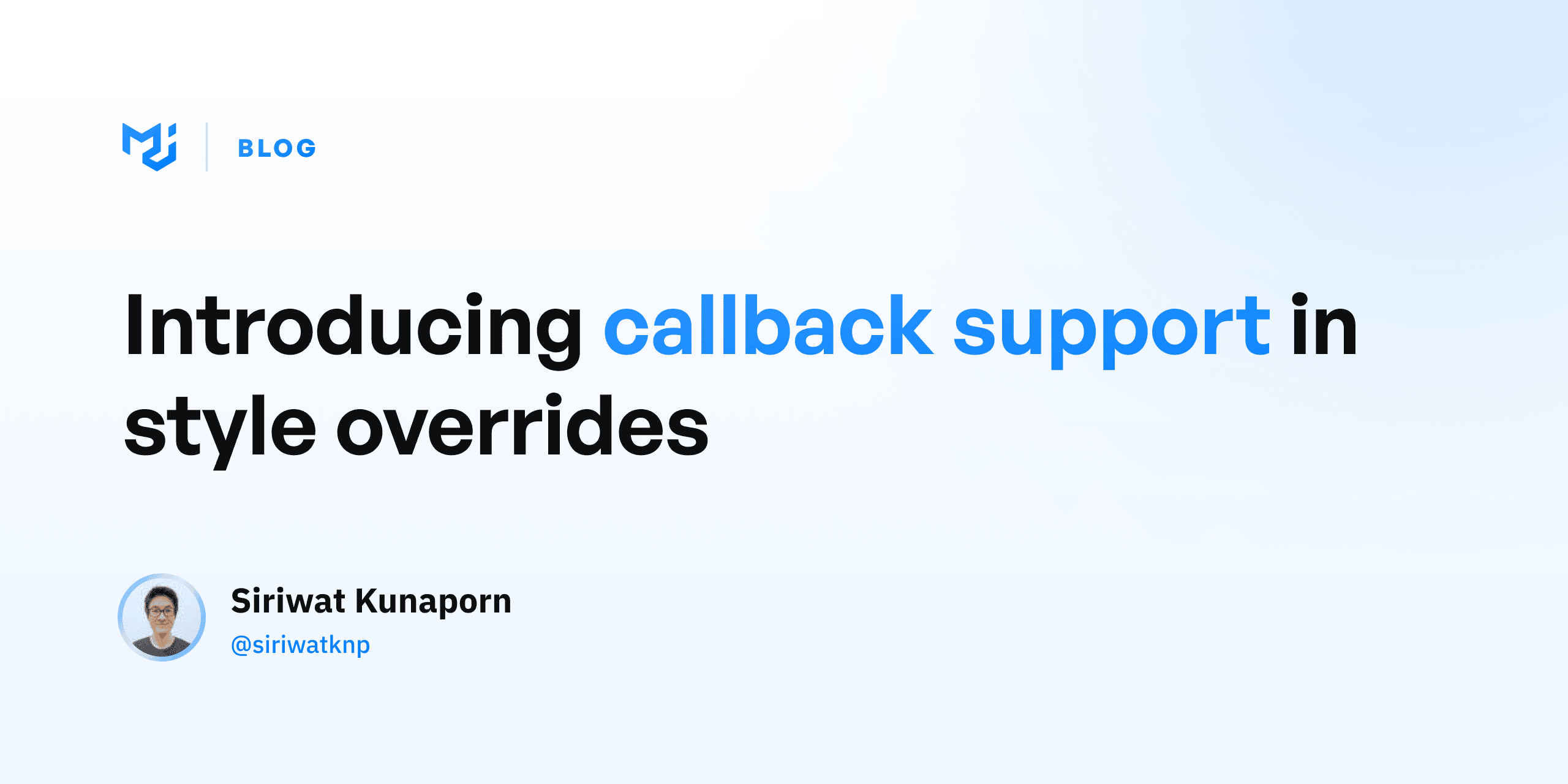 Introducing callback support in style overrides - MUI