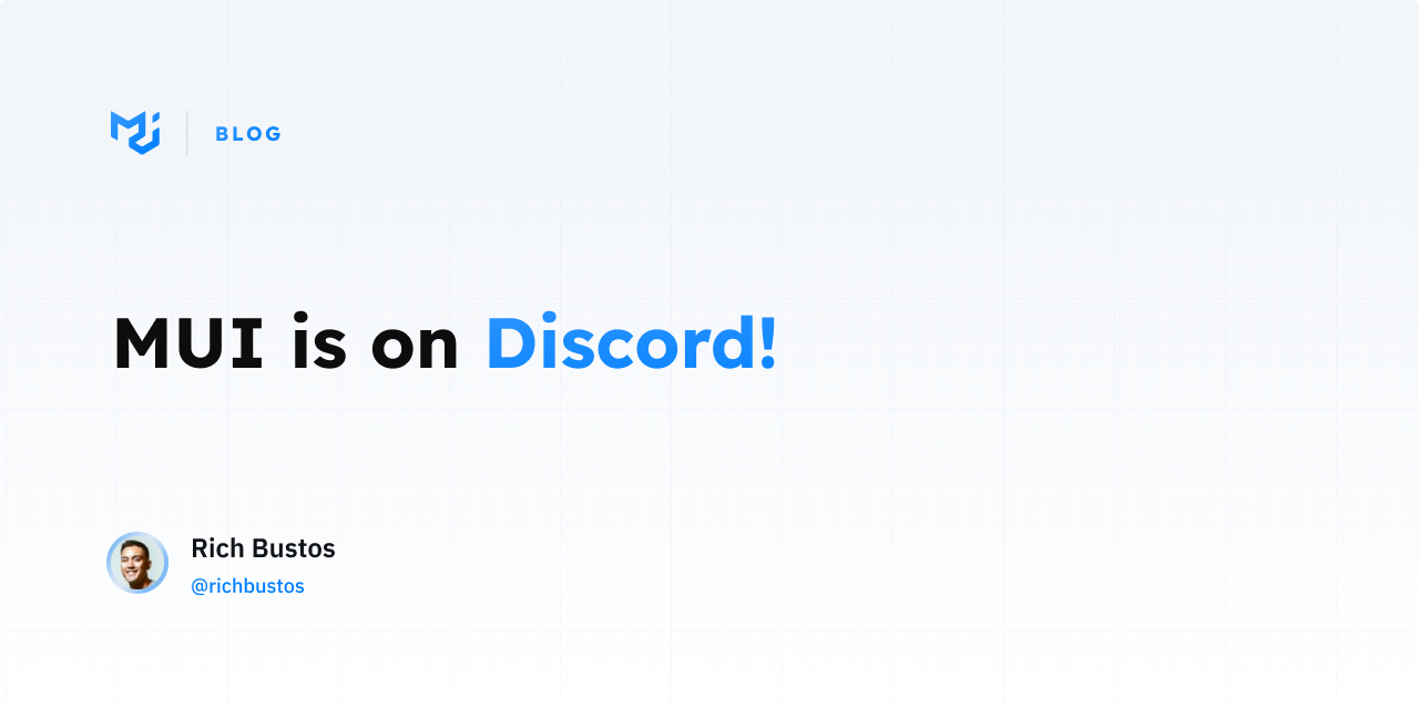 MUI is now on Discord! - MUI