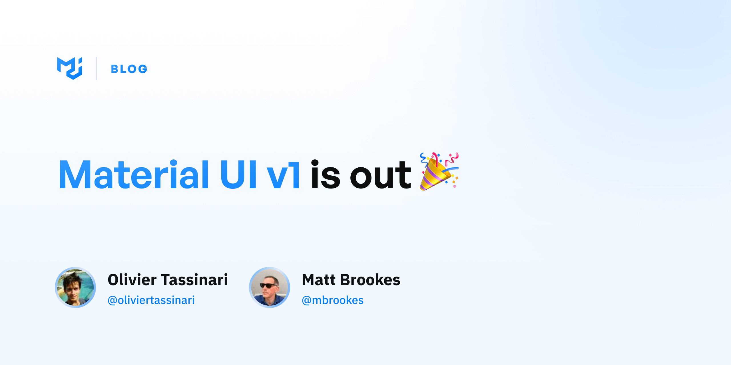 Material UI v1 is out 🎉 - MUI