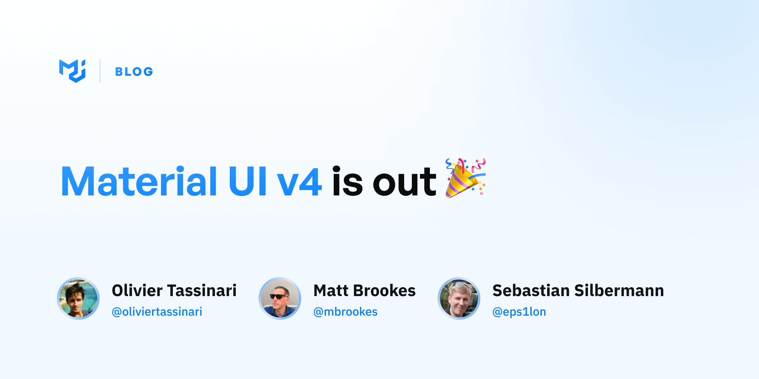 Material UI v4 is out 🎉 - MUI
